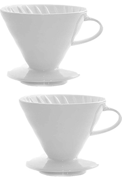 Aktarloji 2 Adet V60 02 Seramik Dripper Filtre Kahve Demleme Aktarloji 2 Adet V60 02 Seramik Dripper Filtre Kahve Demleme