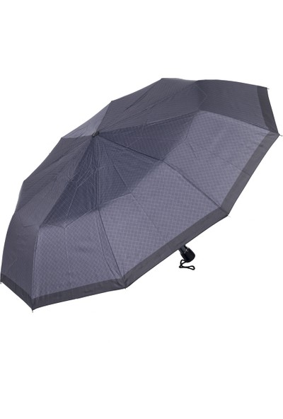 Marlux Lacivert Ekoseli Yarım Otomatik 10 Tel Lüx Erkek Şemsiye