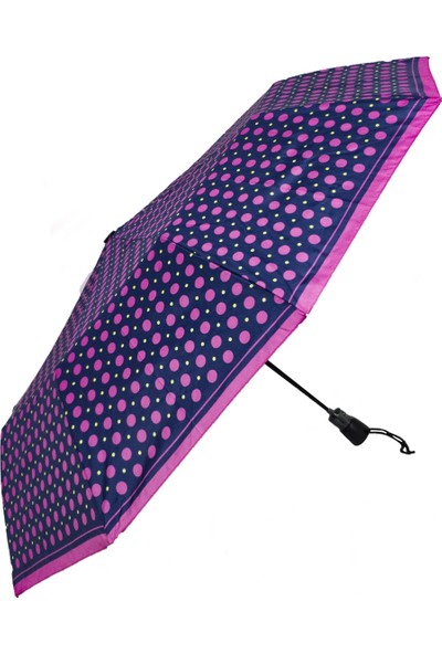 Marlux Mor Puantiyeli Yarım Otomatik 10 Tel Lüx Kadın Şemsiye Marlux Mor Puantiyeli Yarım Otomatik 10 Tel Lüx Kadın Şemsiye
