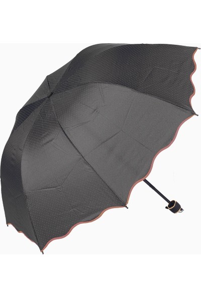 Marlux Siyah Mini Puantiye Kadın Şemsiye