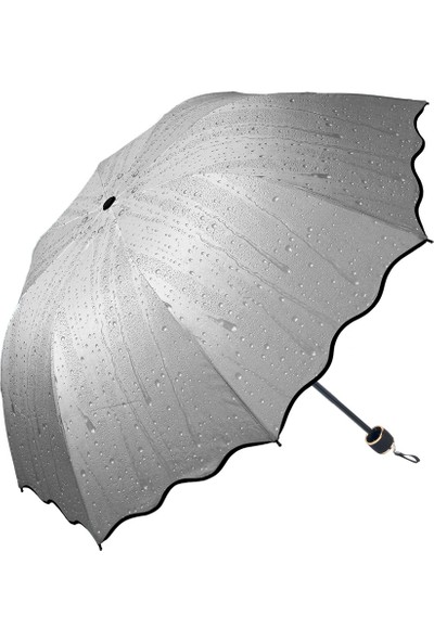 Marlux Siyah Yağmur Damlası Kadın Şemsiye