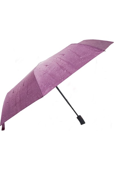 Marlux Bordo Yağmur Damlası Tam Otomatik Kadın Şemsiye