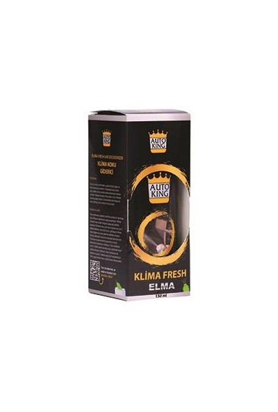 Auto King Klima Fresh Temizleyici Elma 150 ml Auto King Klima Fresh Temizleyici Elma 150 ml