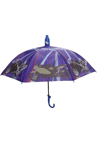 Marlux Bardaklı Korumalı Erkek Çocuk Lacivert Baskılı Şemsiye M21MARCE7R002