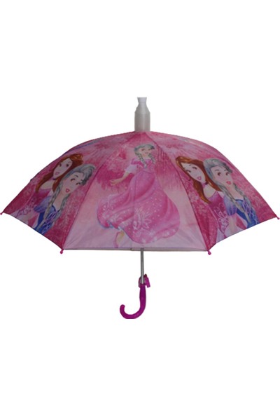 Marlux Bardaklı Korumalı Kız Çocuk Pembe Baskılı Şemsiye M21MARC70R001