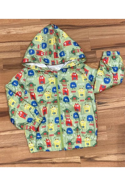 Gugo Erkek Bebek Monster Baskılı Yağmurluk İS8377