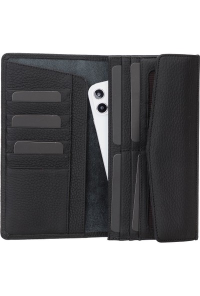 PLM Vince Deri Kadın Cüzdan Kılıf Erc1 Siyah