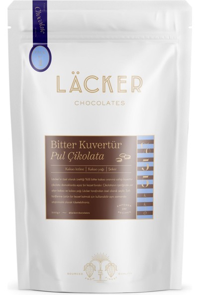 Lacker Chocolates Bitter Pul Kuvertür Çikolata 500 gr