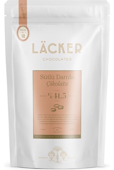 Lacker Chocolates Sütlü Damla(Drop) Kuvertür Çikolata 400 gr