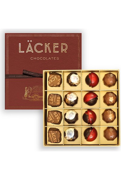 Lacker Chocolates Signature Box Hediye Çikolata Kutusu 16'lı