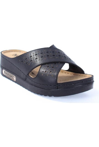 Dagoster DZA37-3025 Siyah Günlük Ortopedik Kadın Terlik