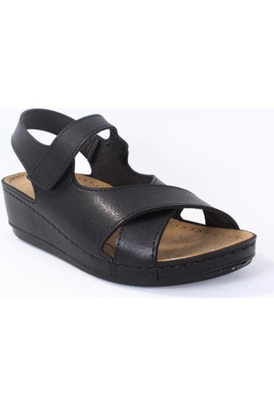 Dagoster DZA37-1810 Siyah Günlük Ortopedik Kadın Sandalet Dagoster DZA37-1810 Siyah Günlük Ortopedik Kadın Sandalet