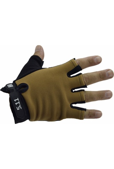 Mude 5.11 L Beden Yarım Parmak Taktik Eldiven Bej