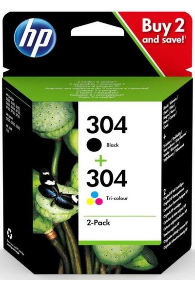 HP 304 Siyah-Renkli Multi Paket Kartuş 3JB05AE HP 304 Siyah-Renkli Multi Paket Kartuş 3JB05AE