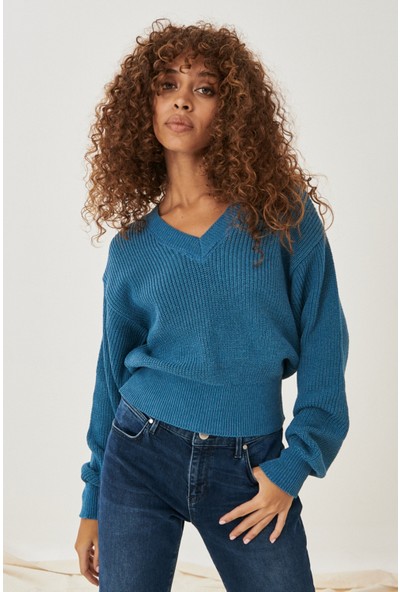 Wrangler Regular Fit Normal Kesim V Yaka Triko