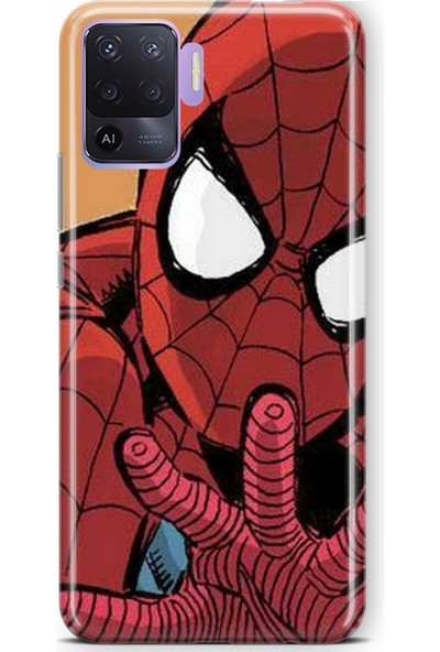 Albatech Oppo Reno 5 Lite Kılıf Desenli Silikon Kapak Spiderman3