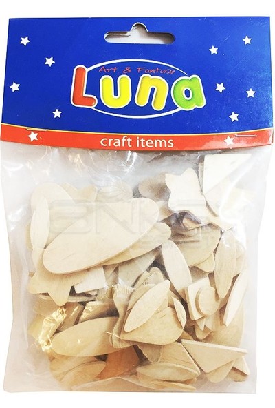 Luna Ahşap Boyanabilir Naturel Geometrik Şekiller 80'li Paket Luna Ahşap Boyanabilir Naturel Geometrik Şekiller 80'li Paket