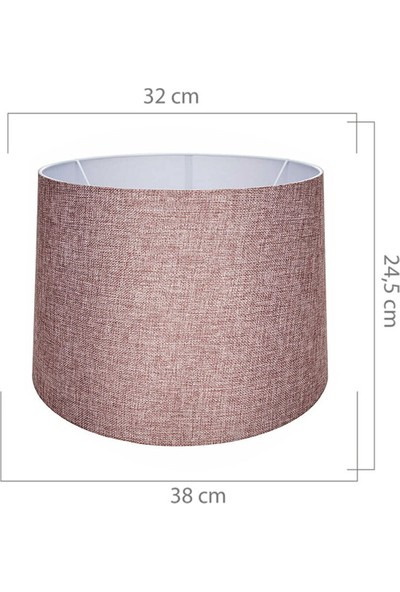 Evlight 38'lik Konik Lambader Şapkası / Gül Kurusu