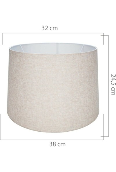 Evlight 38'lik Konik Lambader Şapkası / Pudra