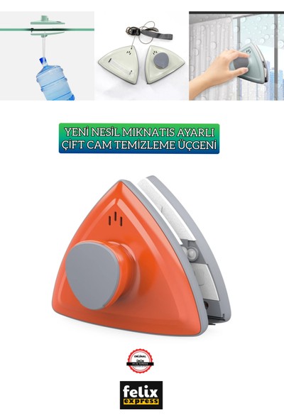 Felix Express 0-30 mm Çift Cam Temizleme Aparatı Camsil Cam Temizleme Aleti Aparatı