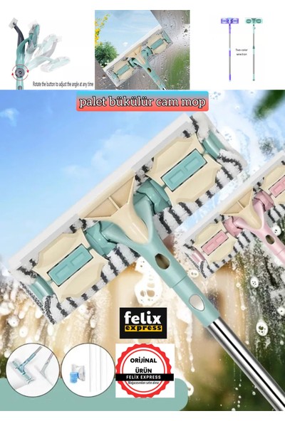 Felix Express Ev Teleskopik Paletli Çubuk Cam Sileceği Kazıyıcı Yıkama Zemin ve Pencere Temizleme Felix Express Ev Teleskopik Paletli Çubuk Cam Sileceği Kazıyıcı Yıkama Zemin ve Pencere Temizleme
