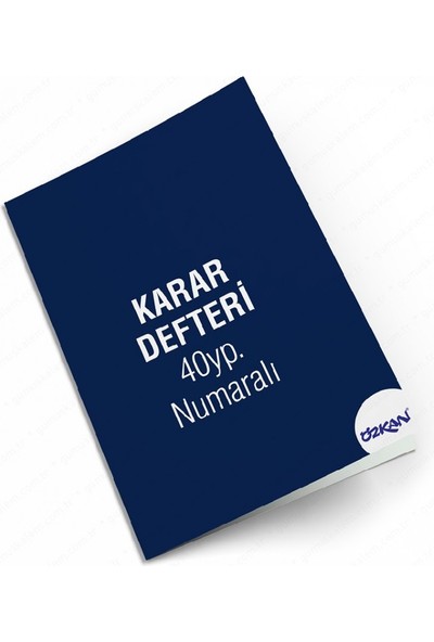 Altınyıldız Karar Defteri 40 Yaprak
