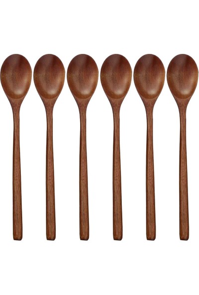 Dolity 6 Adet Küçük Çorba Kaşık Kahve Çay Tuzları Için Ahşap Çay Kaşığı Servik, 9 (Yurt Dışından)