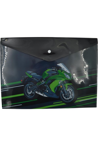 Puti Desenli A4 Çıtçıtlı Zarf Dosya