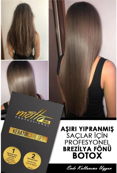 Motto Plus Professional Brezilya Fönü Keratini 2'li Bakım Seti -Keratin - Şampuan Motto Plus Professional Brezilya Fönü Keratini 2'li Bakım Seti -Keratin - Şampuan