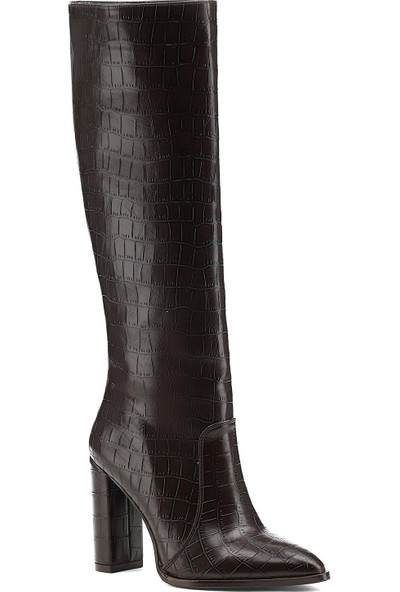 Nine West Jızela 1pr Kahverengi Kadın Topuklu Çizme