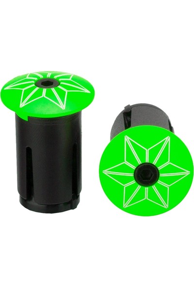 Supacaz Neon Green Powder Coated Star Plugz Supacaz Neon Green Powder Coated Star Plugz