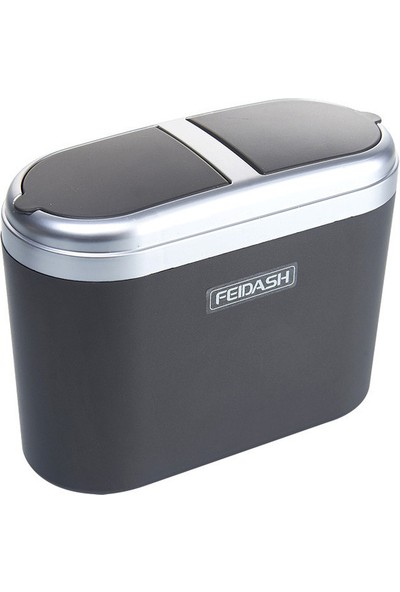 Sakuraa Araba Metal Doku Plastik Çöp Kutusu Gri (Yurt Dışından)