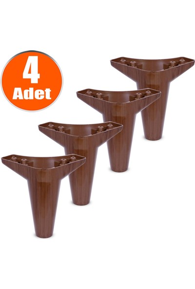 BADEM10 Mobilya Kanepe Sehpa Puf Koltuk Ayağı 15 cm Kahverengi Baza Ayak (4 Adet) BADEM10 Mobilya Kanepe Sehpa Puf Koltuk Ayağı 15 cm Kahverengi Baza Ayak (4 Adet)