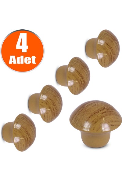 BADEM10 Mantar Düğme Kulp Çekmece Dolap Kapak Kulpu Kulbu Kayın (4 Adet) BADEM10 Mantar Düğme Kulp Çekmece Dolap Kapak Kulpu Kulbu Kayın (4 Adet)