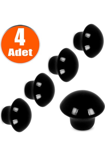 BADEM10 Mantar Düğme Kulp Çekmece Dolap Kapak Kulpu Kulbu Siyah (4 Adet) BADEM10 Mantar Düğme Kulp Çekmece Dolap Kapak Kulpu Kulbu Siyah (4 Adet)