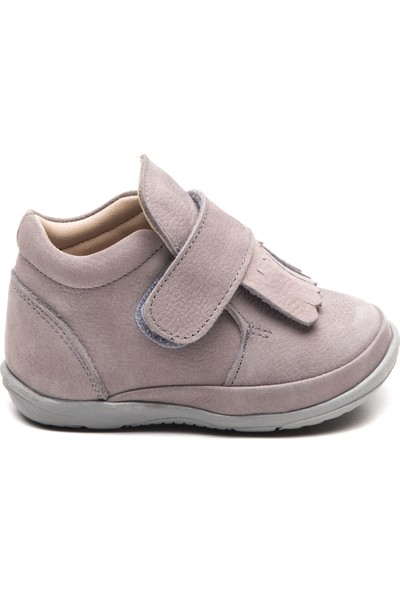 Minipicco Erkek Cocuk Gri Deri Destekli Çocuk Bot