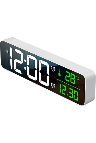 F Fityle Çalar Saat LED Ekran Ayna Başucu Saat Ofis Yatak Odası Masa Dekorasyon - Beyaz (Yurt Dışından) F Fityle Çalar Saat LED Ekran Ayna Başucu Saat Ofis Yatak Odası Masa Dekorasyon - Beyaz (Yurt Dışından)