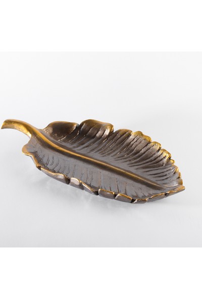 Dedo Dekoratif Obje Altın Yaldız Boyalı Dekoratif Yaprak Tabak Dedo Dekoratif Obje Altın Yaldız Boyalı Dekoratif Yaprak Tabak