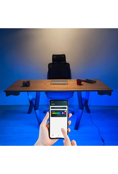 IOF Nebula Latte LED Işıklı Akıllı Ofis Masası 70 x 164 cm IOF Nebula Latte LED Işıklı Akıllı Ofis Masası 70 x 164 cm