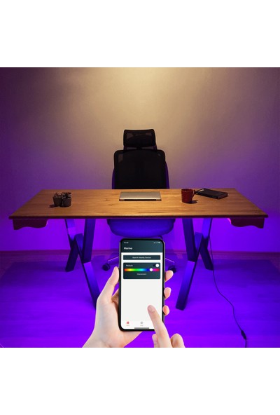 IOF Nebula Latte LED Işıklı Akıllı Oyuncu Masası 70 x 180 cm IOF Nebula Latte LED Işıklı Akıllı Oyuncu Masası 70 x 180 cm