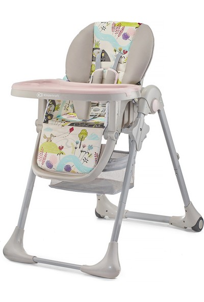 Kinderkraft Tastee Mama Sandalyesi Pink Leaf