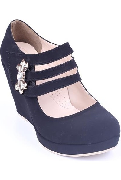 Kaplan 0392 Kadın Siyah Süet 9 cm Dolgu Topuk Ayakkabı-39 Kaplan 0392 Kadın Siyah Süet 9 cm Dolgu Topuk Ayakkabı-39