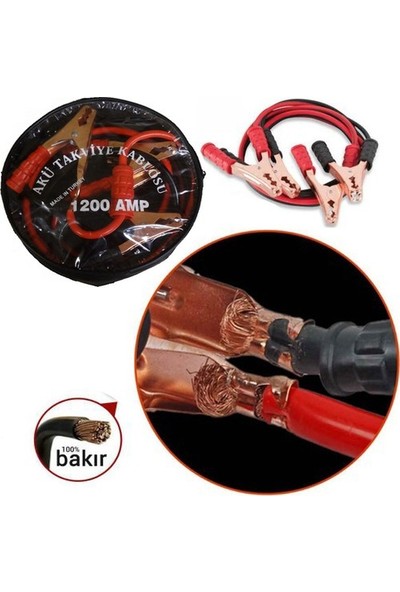 Rennway Akü Takviye Kablosu 1200 Amper (Taşıma Çantalı) Rennway Akü Takviye Kablosu 1200 Amper (Taşıma Çantalı)