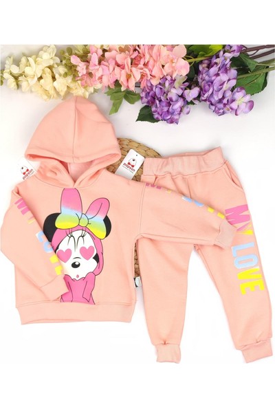 Papyon Baby Kids Minnie My Love Baskılı Kapşonlu Kız Çocuk 3ip Eşofman Takım Papyon Baby Kids Minnie My Love Baskılı Kapşonlu Kız Çocuk 3ip Eşofman Takım