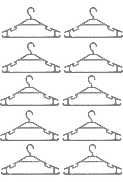 Maomao 10'lu Plastik Kıyafet Elbise Askısı