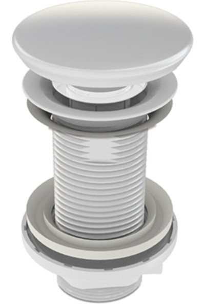 Iz Yapı Taşmasız Aç Kapa Körüklü Lavabo Sifonu Seramik Beyaz