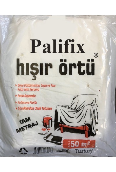 Palifix Hışır Örtü Boya Badana Örtüsü 50 m² Şeffaf - 1 Adet Palifix Hışır Örtü Boya Badana Örtüsü 50 m² Şeffaf - 1 Adet