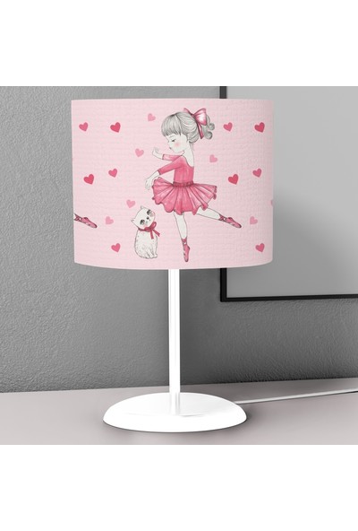 Tiny Baby Concept Kırmızı Balerin Kız Kedi Kalp Desenli Çocuk Odası Dijital Baskılı Çocuk Odası Masaüstü Abajur Avize Tiny Baby Concept Kırmızı Balerin Kız Kedi Kalp Desenli Çocuk Odası Dijital Baskılı Çocuk Odası Masaüstü Abajur Avize