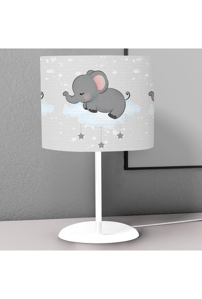 Tiny Baby Concept Uyuyan Fil ve Bulut Desenli Çocuk Odası Dijital Baskılı Çocuk Odası Masaüstü Abajur Avize Tiny Baby Concept Uyuyan Fil ve Bulut Desenli Çocuk Odası Dijital Baskılı Çocuk Odası Masaüstü Abajur Avize
