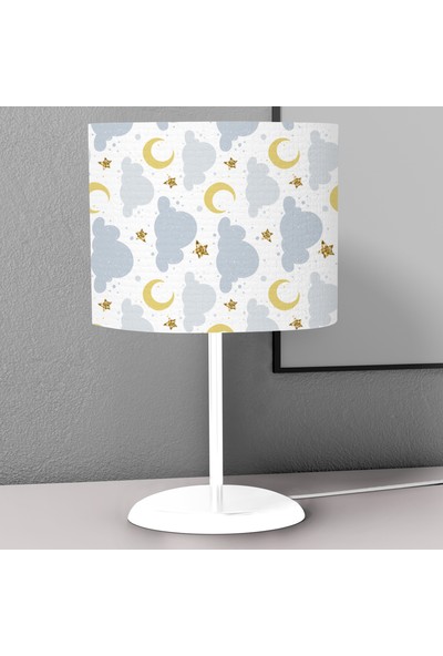 Tiny Baby Concept Ay Bulut Yıldız Desenli Çocuk Odası Dijital Baskılı Çocuk Odası Masaüstü Abajur Avize Tiny Baby Concept Ay Bulut Yıldız Desenli Çocuk Odası Dijital Baskılı Çocuk Odası Masaüstü Abajur Avize